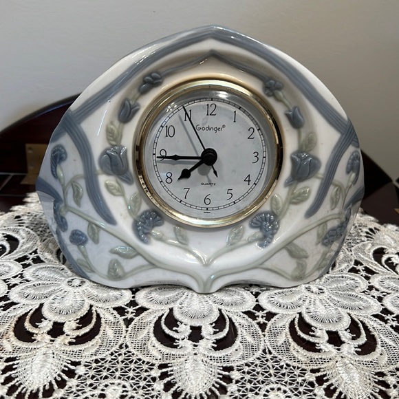 Godinger | Accents | Godinger Porcelain Floral Clock | Poshmark